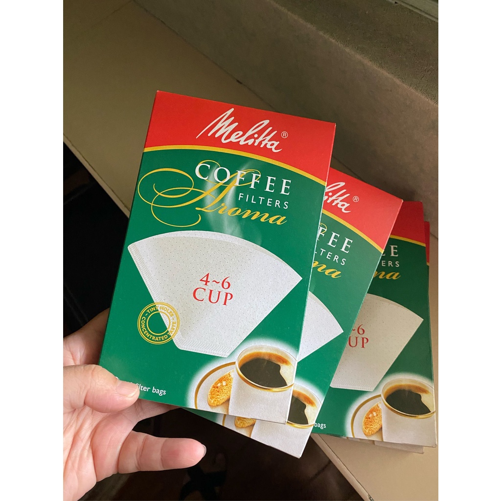 [COD Sale] Original Melitta Coffee Filters Aroma 1x2 40 filter bags (4-6 cups) [Germany Product ...