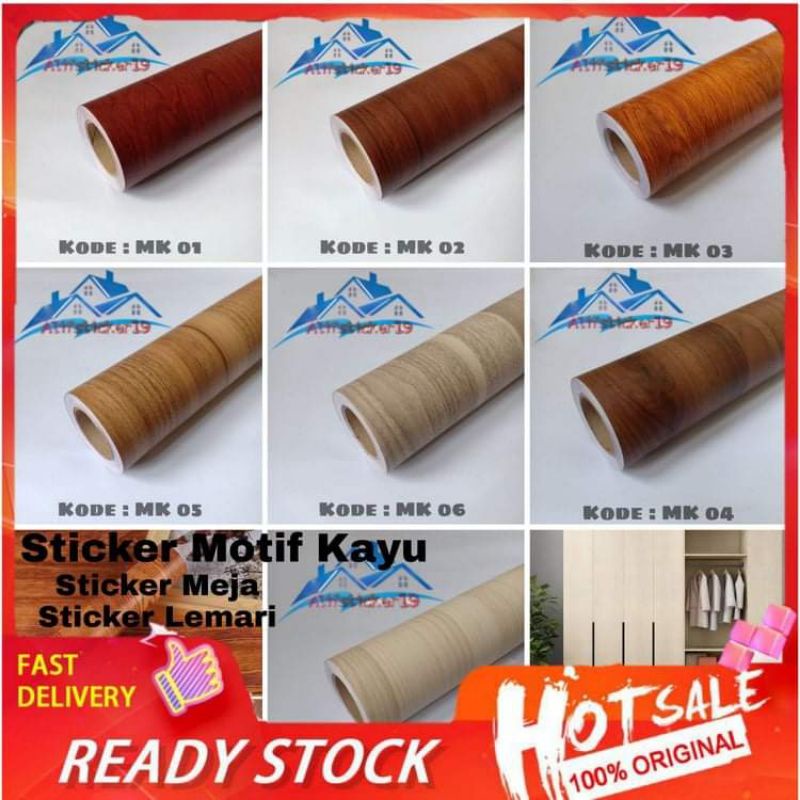 KAYU Cupboard Table Stickers 120cm Lbr Wood Motif Stickers Wood Motif ...