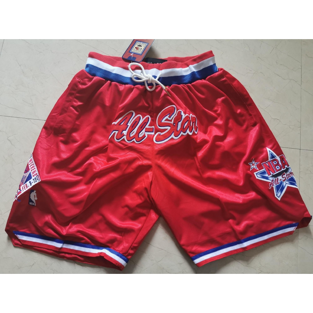 Mens 1991 NBA All-star Shorts Just Don Swingman Red Shorts | Shopee ...