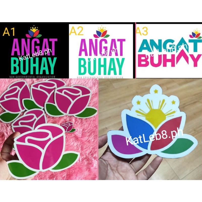 Vinyl Waterproof Stickers Leni Robredo ROSAS at Rosas Flag and Angat ...