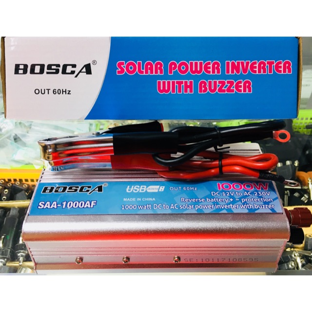 BOSCA- SOLAR POWER INVERTER WITH BUZZER 1000W | Shopee Philippines