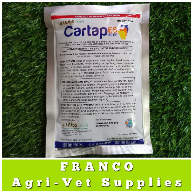 Leads Agri Cartap 50SP ( 100 grams per pack ) Insecticide | Shopee ...