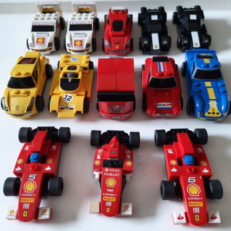 Lego Original Ferrari Pullback F1 Fxx GTO Etc Set Of 13pcs | Shopee ...