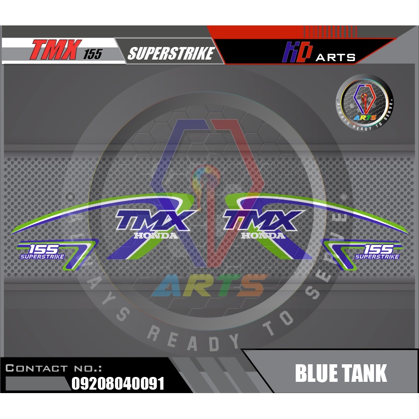 TMX 155 Decals "Superstrike" : Customized Motorcycle Decals, Laminated ...