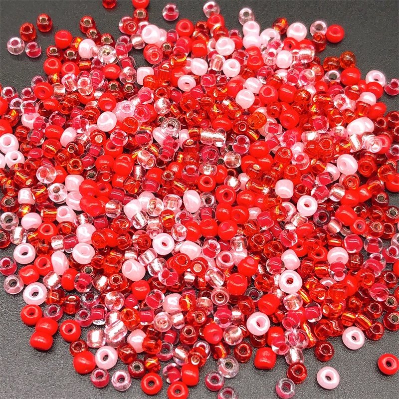 Small Glass Beads 10g 2MM 3MM 4MM Red Color Czech Beads | Shopee Philippines