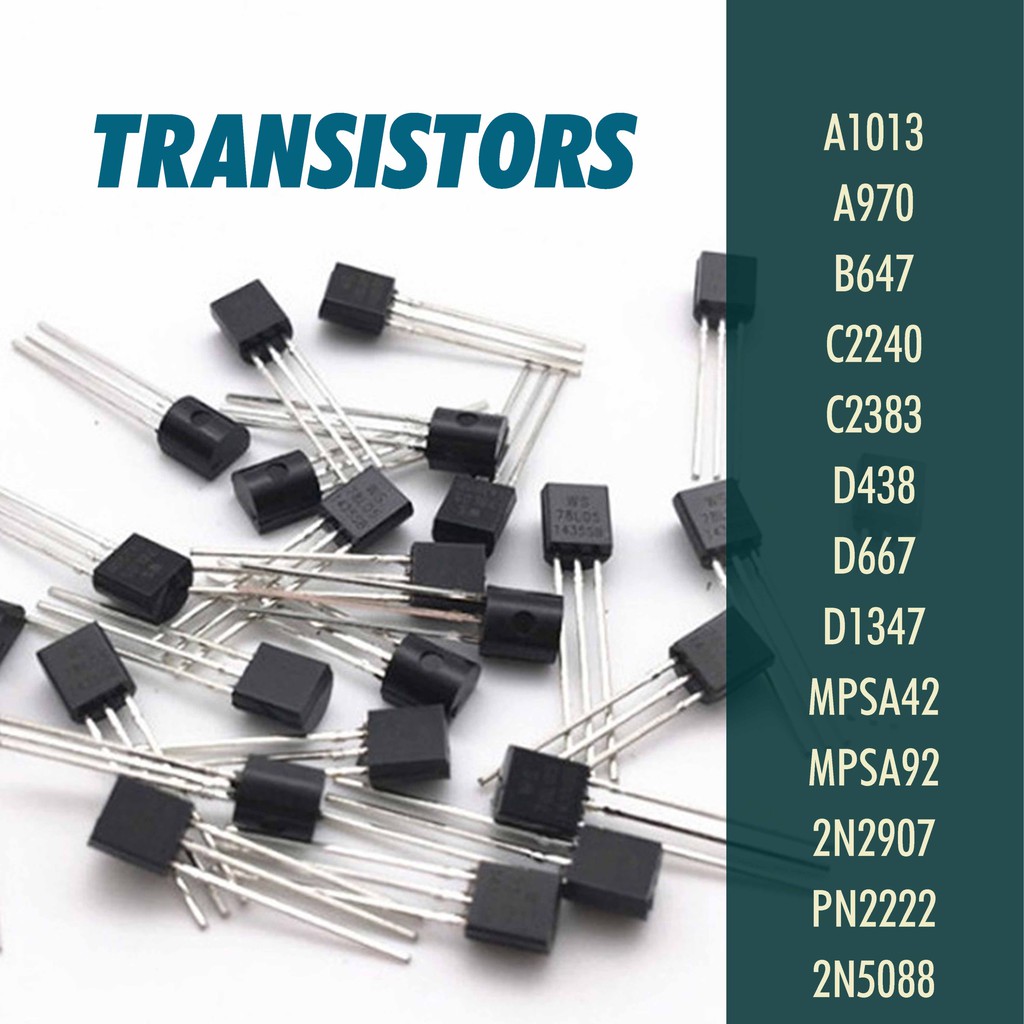 Transistor A1013 A940 A970 B647 C2073 C2240 C2383 D438 D667 MPSA42 MPSA92 2N2907 PN2222 2N5088 ...