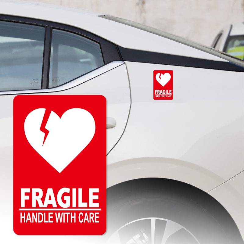 "FRAGILE" Warning Car Sticker "HANDLE WITH CARE" Reflective Decal ...