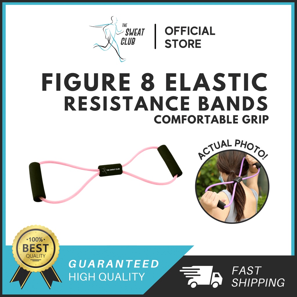 Yoga Figure 8 Shape Tension Resistance Rope Expander Chest Pull Pilates ...