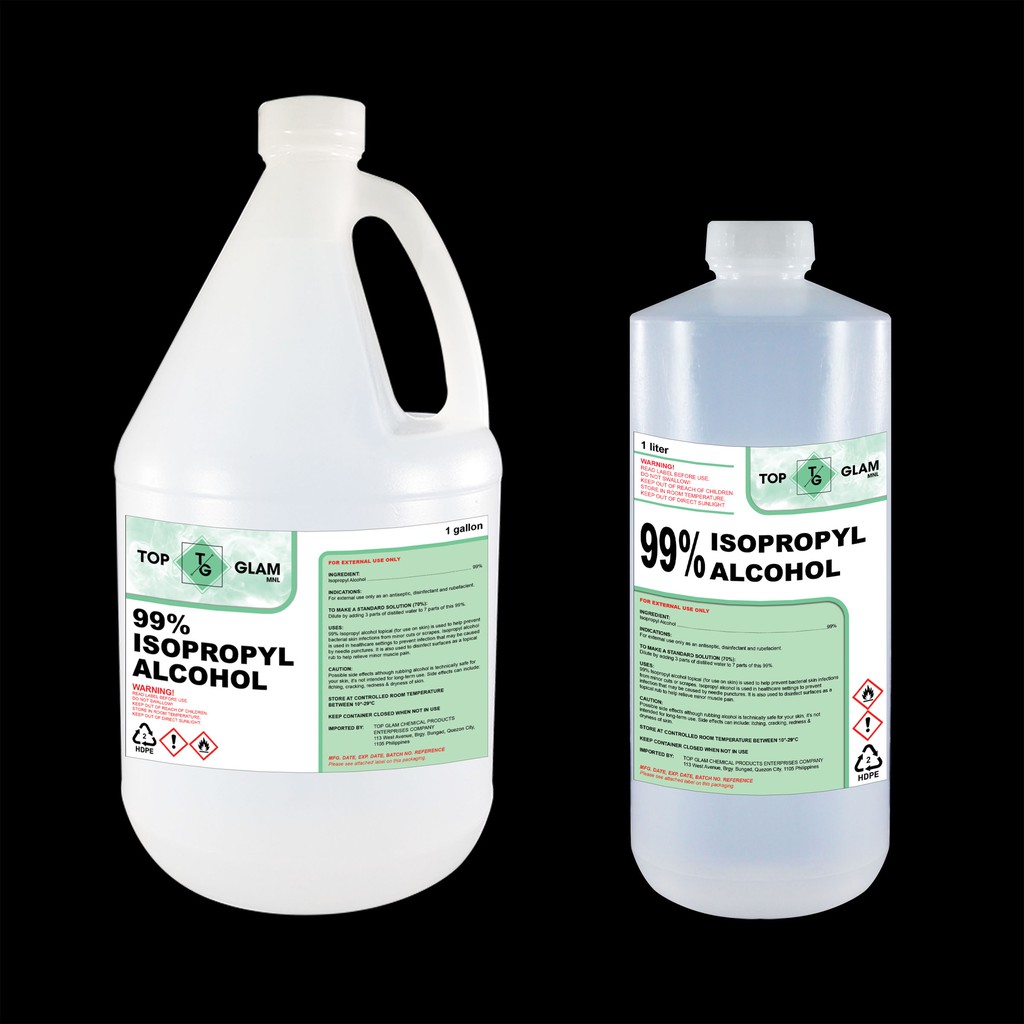 99% Isopropyl Alcohol: Industrial & Cosmetic use (1 gallon / 1 Liter ...