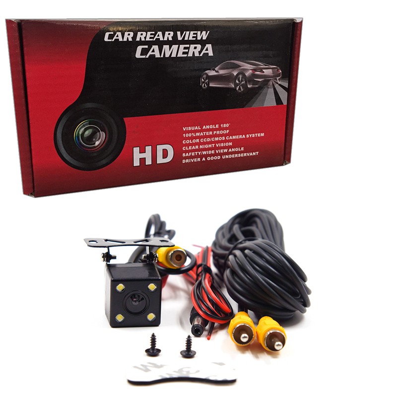 Universal Waterproof CCD HD 4 LED Night Vision Car Rear View Reverse ...