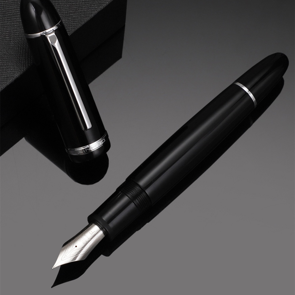 PenLab Jinhao X159 Fountain Pen Black Acrylic Barrel Silver Trim ...
