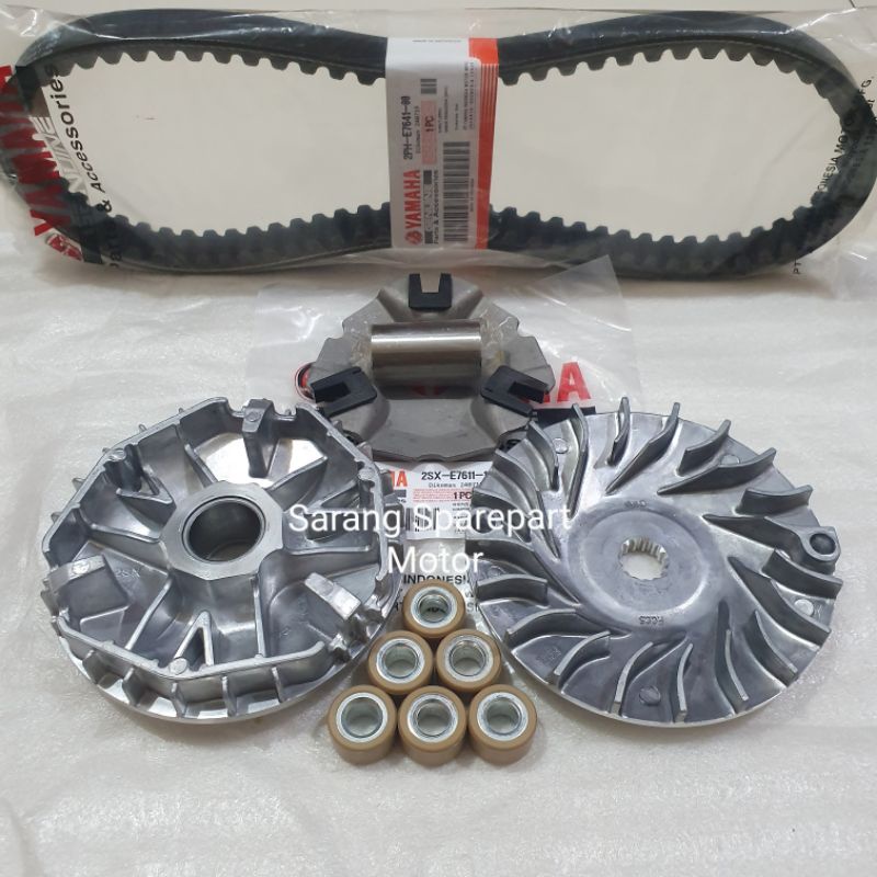 Cvt Van Belt Package + Roller Housing Assy Set + Roller Fan Mio M3 Mio ...
