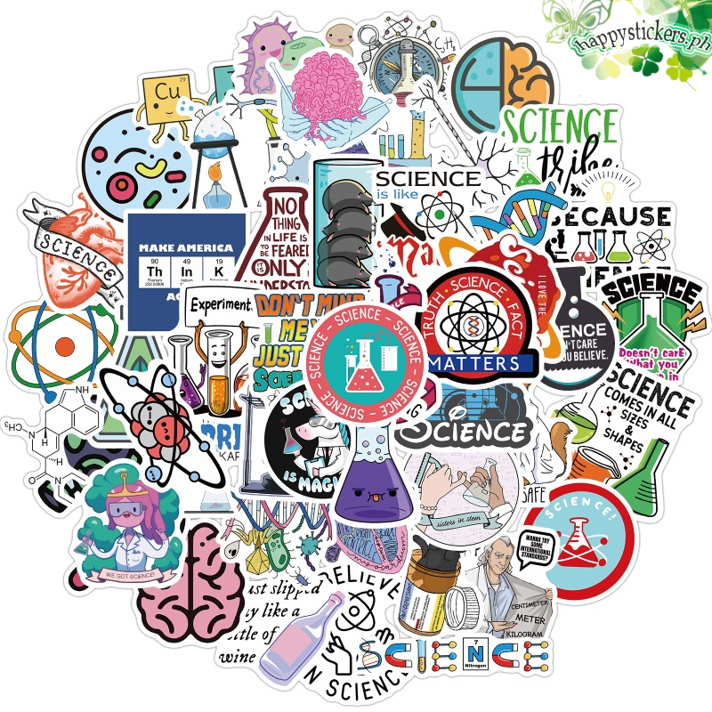 50pcs Laboratory Science Stickers for Teens Teachers Physics Chemistry ...