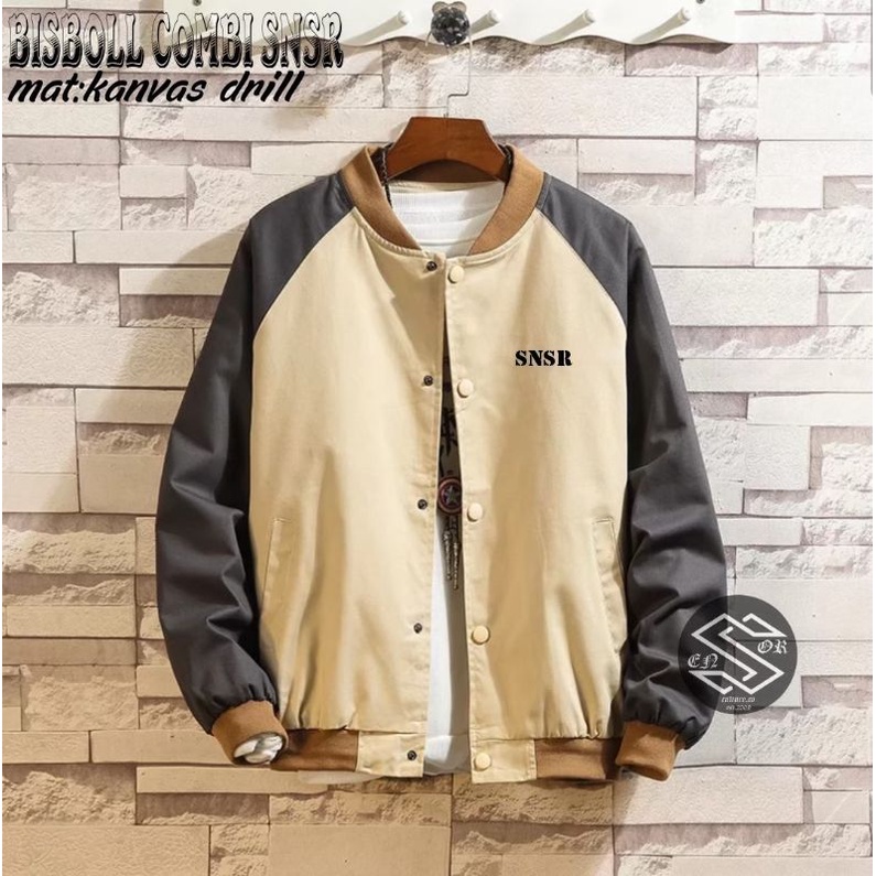 Snsr COMBI BASEBALL Jacket | Shopee Philippines