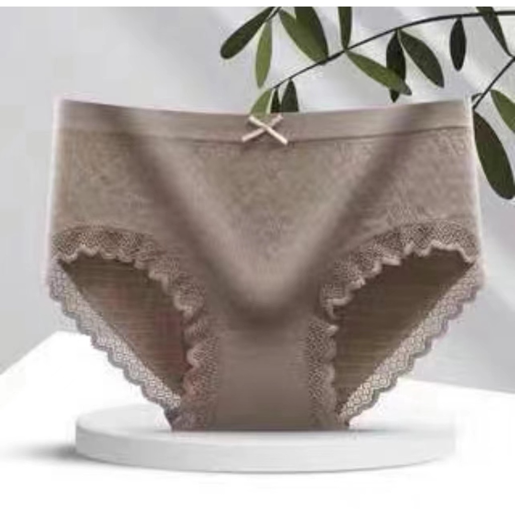 SF Plus Size Seamless Cherish Panty Antibacterial Panties Cheries Panty Bubble Mid-wais panties ...