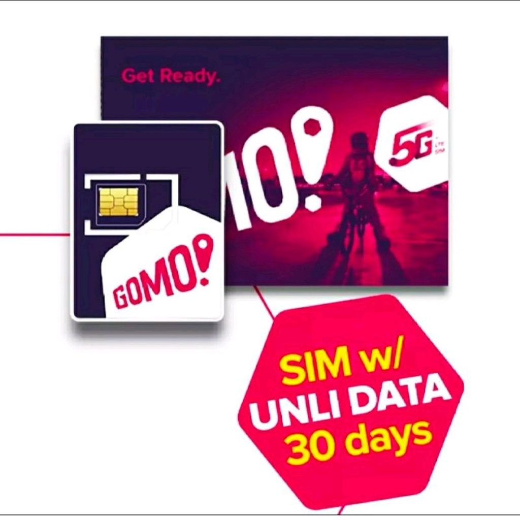 Globe GOMO SIM w/ 30 days UNLIMITED UNLI DATA Capable 5G Legitimate ...