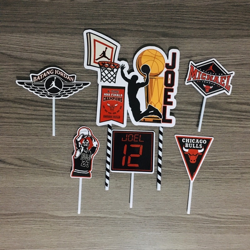 Michael Jordan Chicago Bulls Themed Cake Topper Set | Shopee Philippines