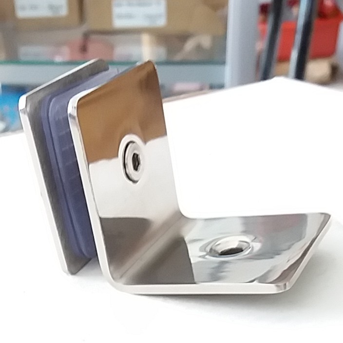Wall Glass Clips - Wall Glass Clips - Chrome Shower Glass Clips ...