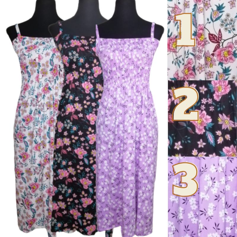 WONDRESSFUL IRIS Long Smocking / Garterized String Dress | Shopee ...