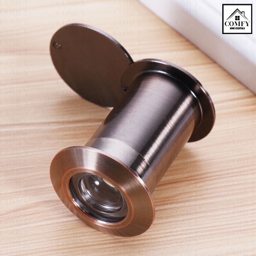 200 Degree Viewing Door Peephole Peek Viewer Security Adjustable Silver ...