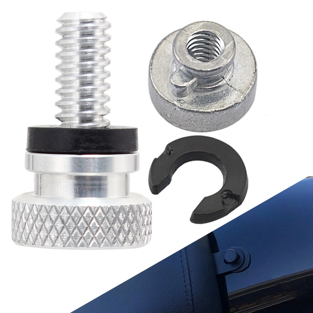 Motorcycle Chrome Rear Fender Seat Bolt Screw Nut License Plate Knob ...