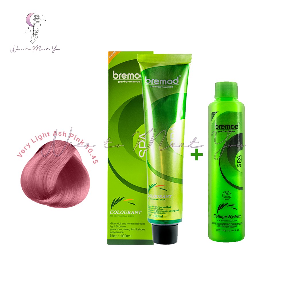 Bremod Hair Color Package (Very Light Ash Pink 10.45) bremod very light ...