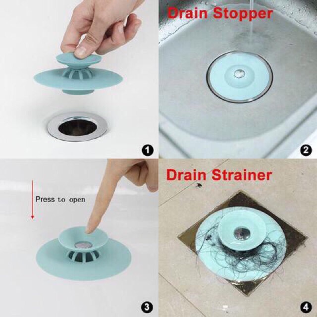 1PC Portable Kitchen Laundry Water Stopper Tool Rubber Bath Tub Sink ...