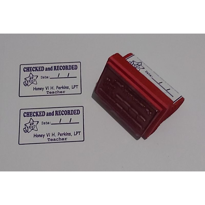 CHECK and RECORDED stamp for teachers | Shopee Philippines