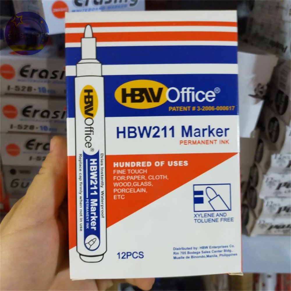 HBW permanent marker 12pcs per box | Shopee Philippines