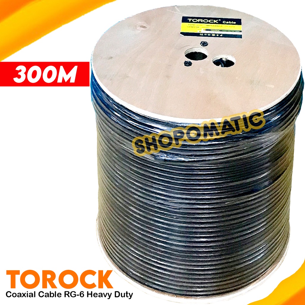 🟧 TOROCK 300M Coaxial Cable RG-6 Heavy Duty 🟧 | Shopee Philippines