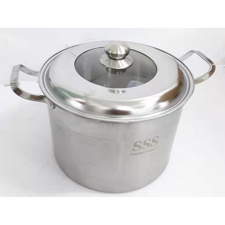 Stainless Steel High Pot 30cm with Cover 5862# | Shopee Philippines