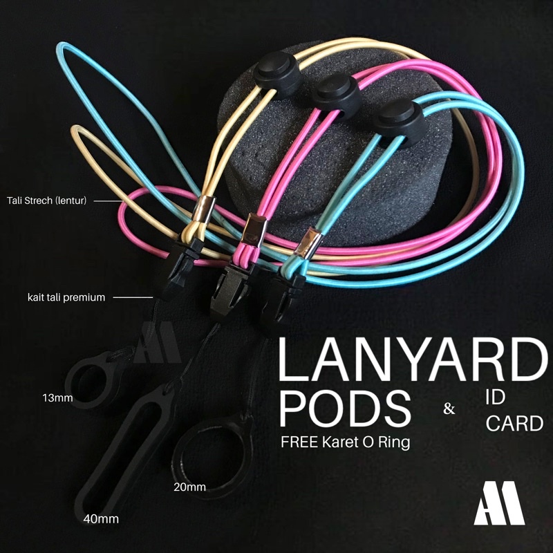 GANTUNGAN Tali Hanger ID CARD HOLDER FREE Rubber O RING/Necklace ...