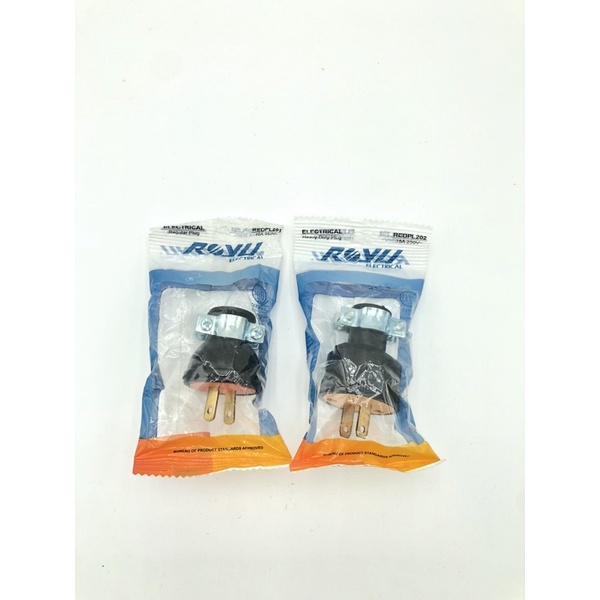 Royu regular plug rubber plug 10A 250V. heavy-duty 15A 250V | Shopee ...