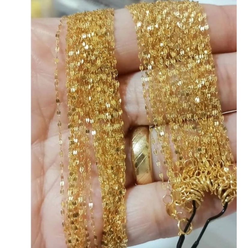 PAWNABLE Saudi gold 18k chain adjustable 16" 18" pawnable Saudi gold ...