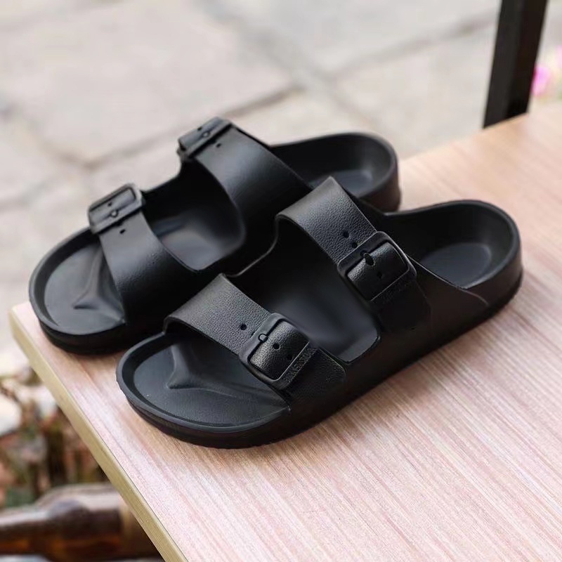 two strap eva slides cool swim pool slides for men and women all black ...