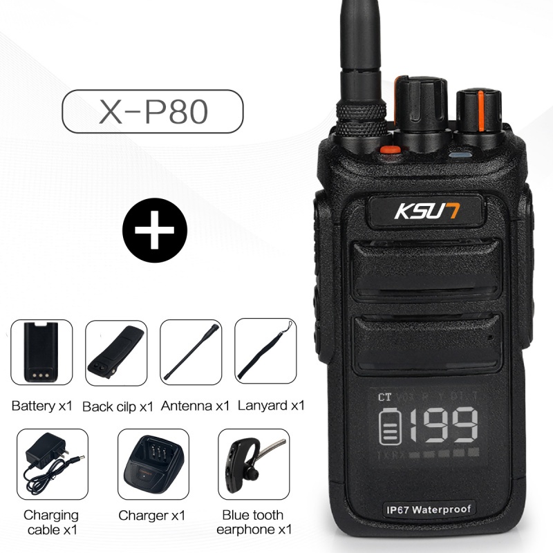 KSUN P80 Trucker Walkie Talkie Bluetooth-compatible Wireless Set Radio Receiver Station ...