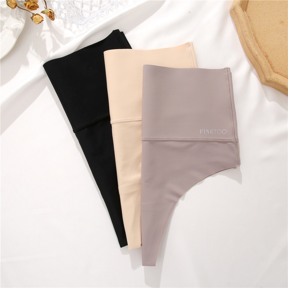 FINETOO Bodyshaper High Waist Seamless Thong Women Anti-Bacteria ...