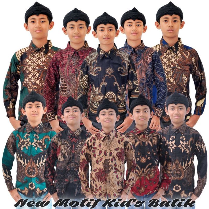 Boys' BATIK Shirts Long Sleeve Children's BATIK Latest Children's BATIK ...