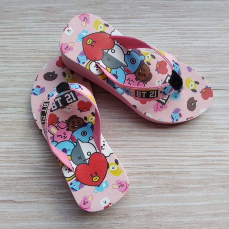 BTS Children's Wedge Sandals | BT21 Character Sandals (WGS BTS ...