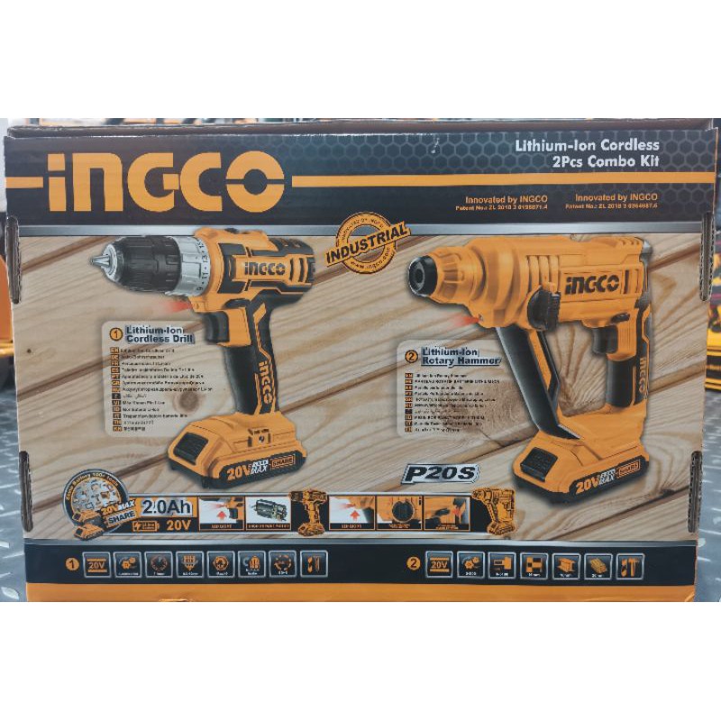 INGCO Litium-ion cordless 2pcs Combo Kit | Shopee Philippines
