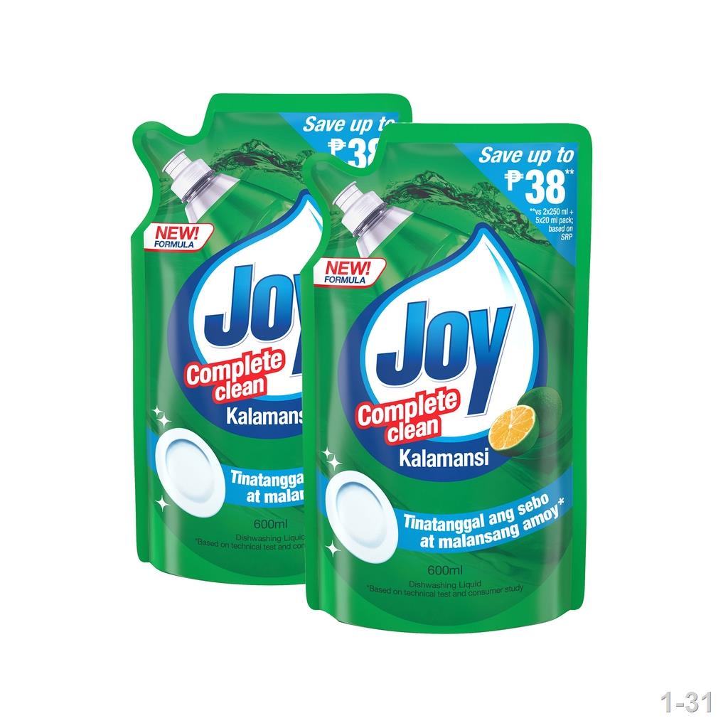 Joy Kalamansi Concentrate Dishwashing Liquid Pouch Refill (600mL) Set ...