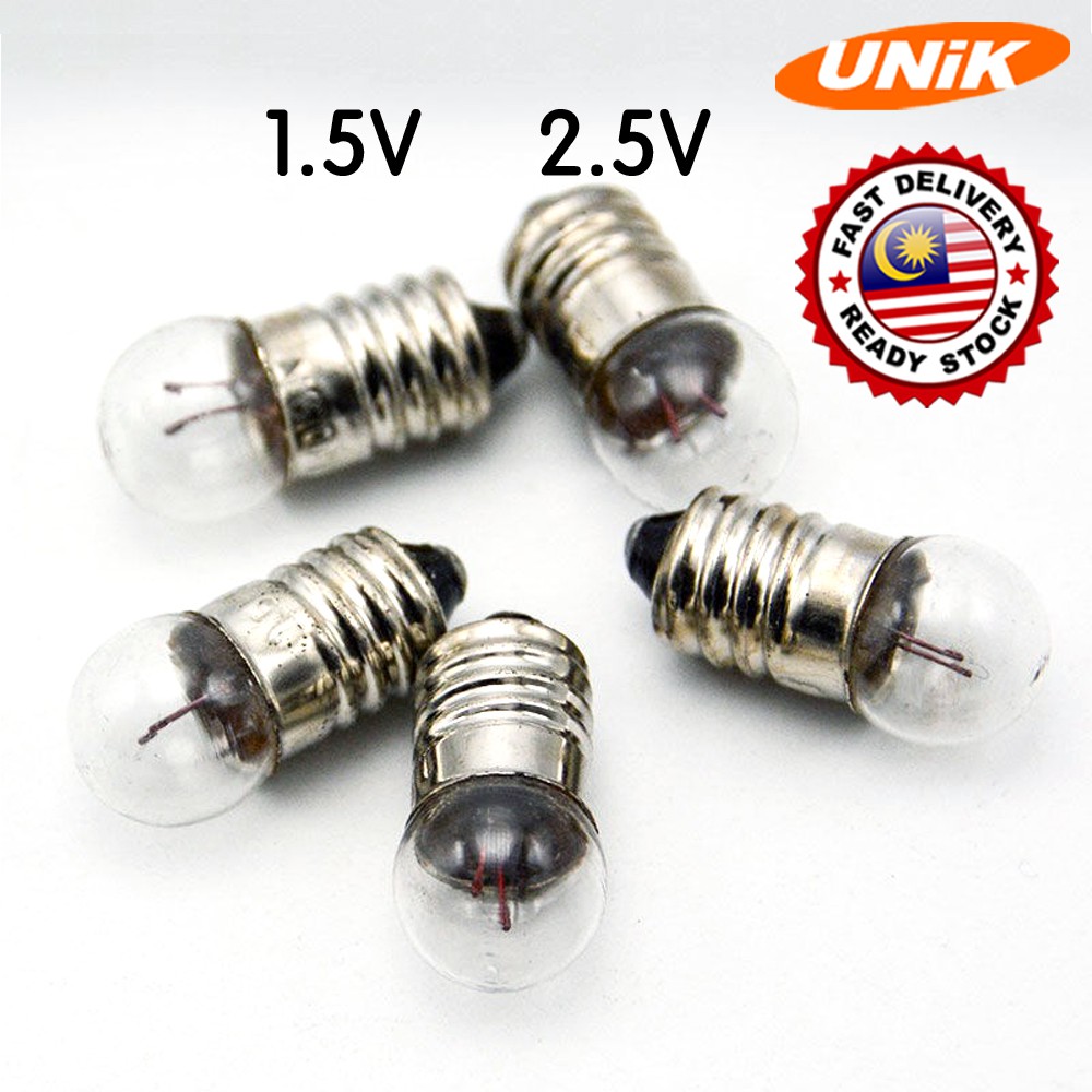 [UNIK] 5pcs 1.5V / 2.5V Light Bulb for Electric Circuit Educational ...