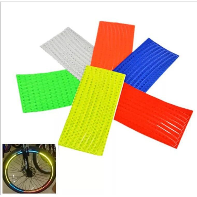 MAS SHOP 5pcs/set Sheet Fluorescent MTB Bike Bicycle Wheel Rim Stickers ...
