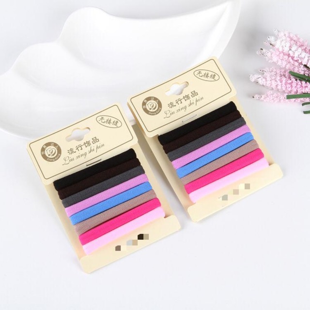 GETAH RAMBUT set 8pcs getah rambut hitam /multicolor quality bagus ...