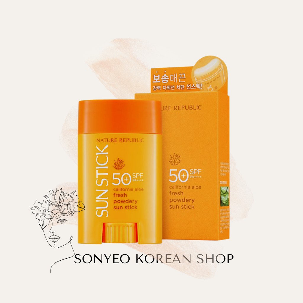 Nature Republic Sun Stick Fresh Powdery Sun Stick 22g | Shopee Philippines