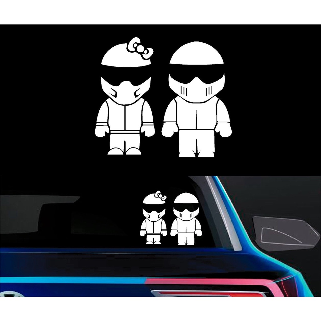 Mr & Mrs The STIG - His & Her - Vinyl Car Wall Window Decal Sticker ...