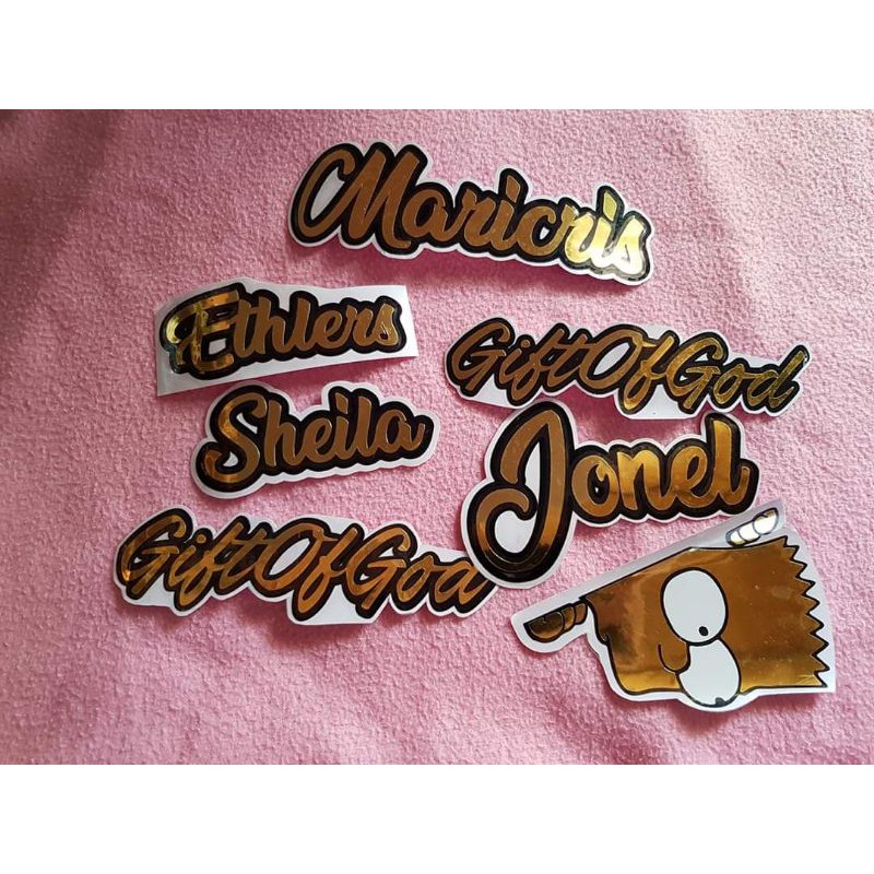 Personalized Chrome Motor/Car Sticker | Shopee Philippines