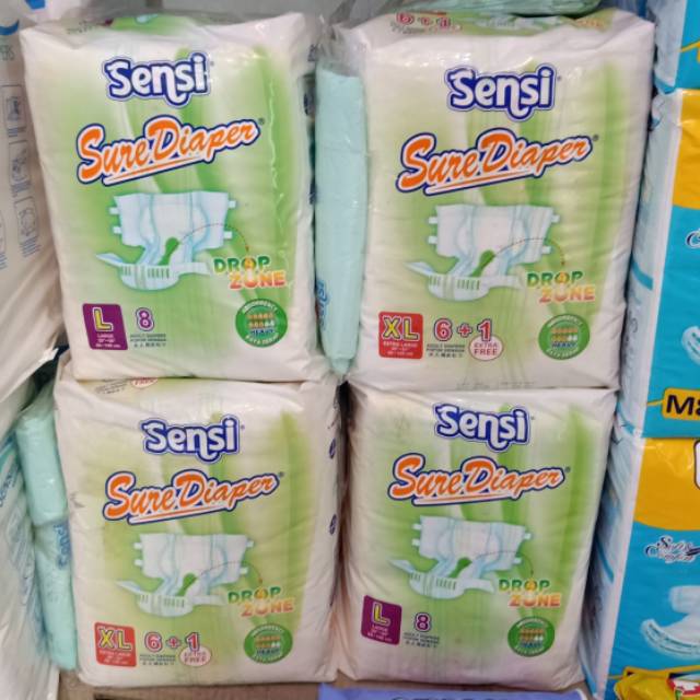 Sension Sure Diapers XL 6 - L 10, M-10,, Adult Adhesive Diapers ...