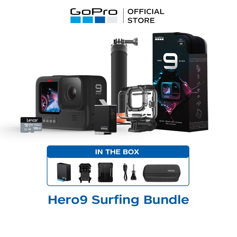 [Surfing Bundle] GoPro HERO9 Black 5K video and 20MP photos, Enduro Rechargeable Battery ...