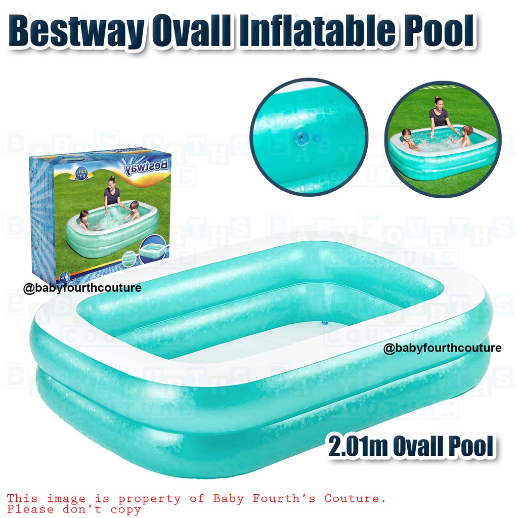 BFCM Bestway Summer Swimming Oval Paddling Pool 6ft 7in (2.01m x 1.50m ...